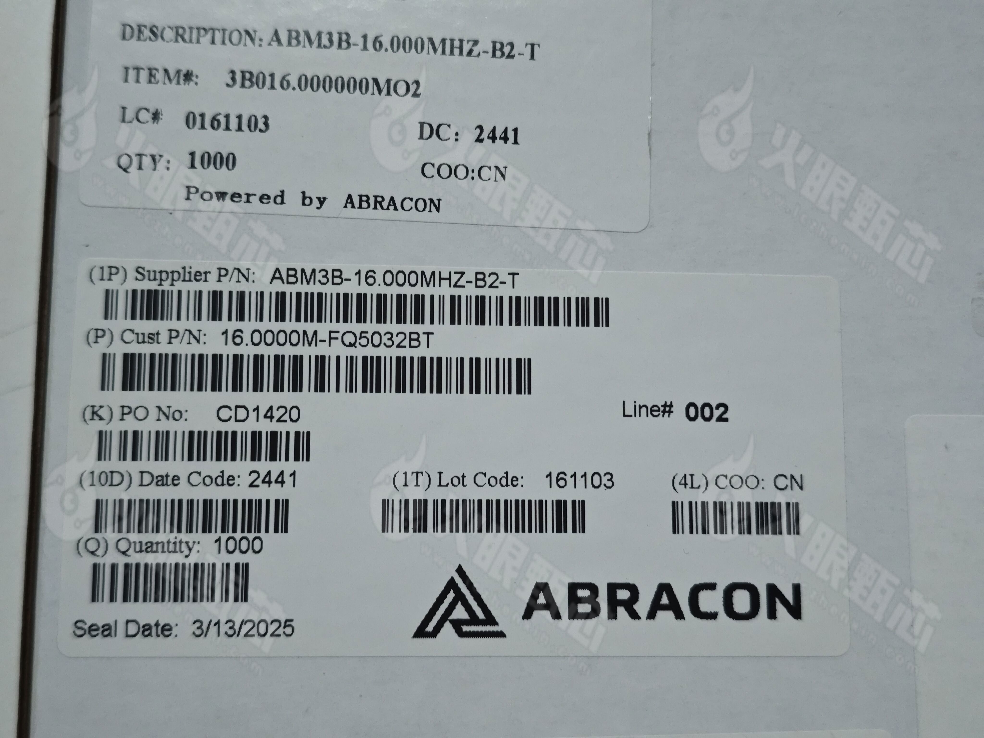 ABM3B-16.000MHZ-B2-T型号图片 - 火眼甄芯